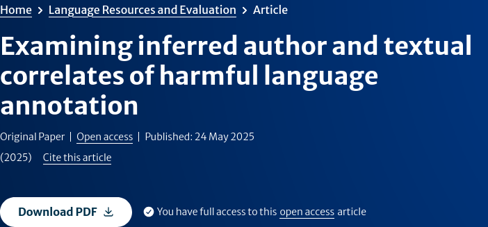 📈 New paper published at LRE (if. 1.7) | Alberto Barrón-Cedeño